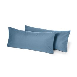 Tchibo - 2 Renforc&eacute;-Kopfkissenbez&uuml;ge - blau
