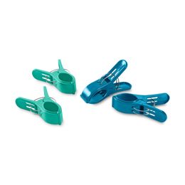 Tchibo - 4 Handtuchclips - t&uuml;rkis