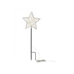 Tchibo - 3D-LED-Outdoorstern mit Spie&szlig; - 25x8x25cm - silber - Edelstahl / Kunststoff