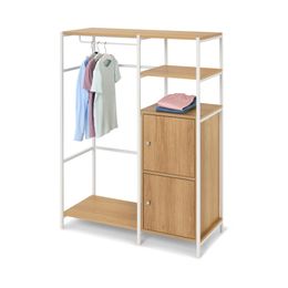 Tchibo - Kindergarderobe &raquo;Grade&laquo; mit T&uuml;ren und Kleiderstange - 90,3x40x120cm - silber - Holz / Stahl