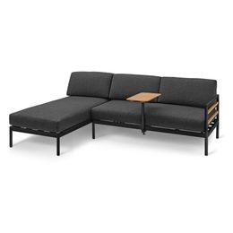 Tchibo - Premium-Garten-Lounge-Ecke &raquo;Elin&laquo; - 224,7x150,9x71,7cm - anthrazit - Aluminium / Eukalyptus-Massivholz / Stahl
