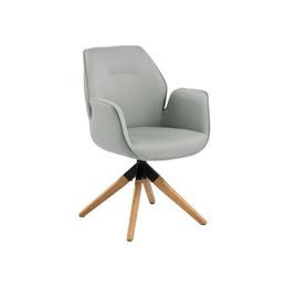 Tchibo - Stuhl mit Drehfunktion - 60,5x58,5x91cm - grau - Polyester / Holz
