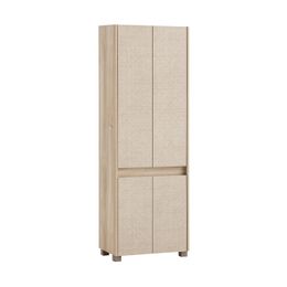 Tchibo - Hochschrank &raquo;Sander&laquo; - 57x33x164,5cm - grau - Holz / Kunststoff / Metall