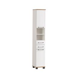 Tchibo - Hochschrank &raquo;Jelda&laquo; - 30,5x32,5x181cm - schwarz - Holz / Metall / Kunststoff