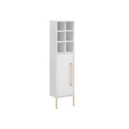 Tchibo - Highboard &raquo;Sarah&laquo; - 30,5x22x130,5cm - wei&szlig; - Holz / Metall
