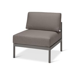 Tchibo - 1-Sitzer Mittel-Modul mit Premium-Polsterbez&uuml;gen - 74x77x71,5cm - beige - Eukalyptus-Massivholz / Polyester / Aluminium