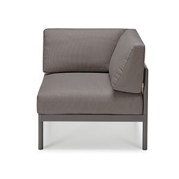 Tchibo - 1-Sitzer Eck-Modul mit Premium-Polsterbez&uuml;gen - 77x77x71,5cm - beige - Eukalyptus-Massivholz / Polyester / Aluminium