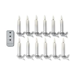 Tchibo - 12 LED-Weihnachtsbaumkerzen - silber