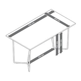 Tchibo - Designtisch in Steinoptik mit Metall-Gestell - 150x80x76,5cm - silber -