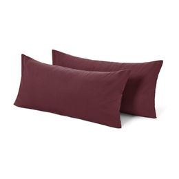 2 Tencel -Baumwoll-Kopfkissenbez&uuml;ge - braun