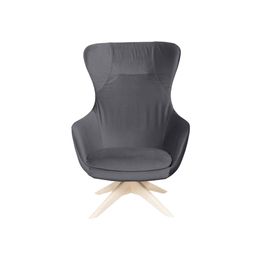 Tchibo - Sessel &raquo;Mia&laquo; Tsv39 - 77x113x81cm - dunkelgrau - Polyester / Metall / Eschen-Massivholz