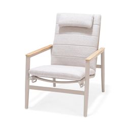 Tchibo - ScanCom Outdoor-Loungesessel mit verstellbarer R&uuml;ckenlehne - 86x71x97cm - hellgrau - Aluminium / Polypropylen / Schaumstoff