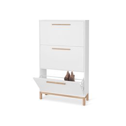 Tchibo - Schuhschrank-Kipper &raquo;Eklund&laquo; mit 3 F&auml;chern - 80x25x135cm - braun -