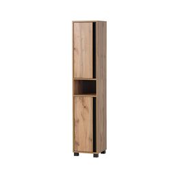 Tchibo - Hochschrank &raquo;Dex&laquo; - 32,5x33x164,5cm - schwarz - Holz / Metall / Kunststoff