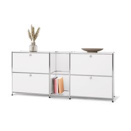 Tchibo - Sideboard Metall &raquo;Cn3&laquo; mit 4 Klappenf&auml;chern - 190x40x82,5cm - chrom - Stahl / Aluminium / Kunststoff