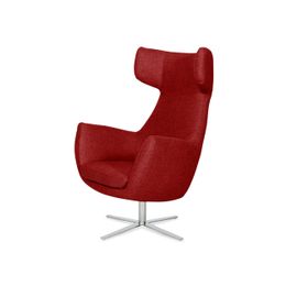 Tchibo - Ohrensessel &raquo;Sansa&laquo; GBA 17 - 80x78x123cm - rot - Polyester / Metall / Metall