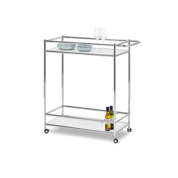Tchibo - Servierwagen Metall &raquo;Cn3&laquo; mit 2 Ebenen - 89x42x93,5cm - chrom - Stahl / Kunststoff / Kunststoff