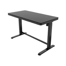 Medion h&ouml;henverstellbarer Schreibtisch - 120x60x72cm - schwarz - Glas / Stahl