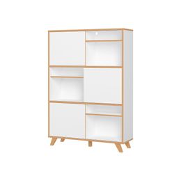 Germania Schiebet&uuml;rregal &raquo;Helsinki&laquo; - 120x40x172cm - braun - Holz / Holz