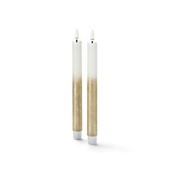 Tchibo - 2 LED-Echtwachs-Stabkerzen - creme