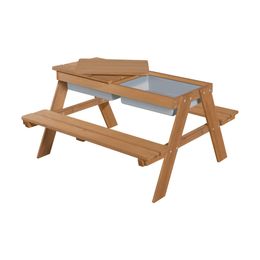 Roba Kinder-Outdoor-Sitzgruppe &raquo;Picknick for 4&laquo; - 89x85,5x50cm - braun - Holz / Kunststoff