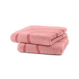 Tchibo - 2 Jacquard-Handt&uuml;cher - rosa