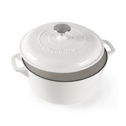 Tchibo - Chefkoch-Gusseisen-Schmortopf - wei&szlig;