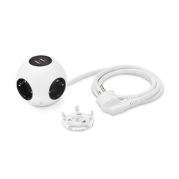 Tchibo - Steckdosenball mit USB-Ladefunktion - wei&szlig;