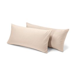Tchibo - 2 Biber-Kopfkissenbez&uuml;ge - beige