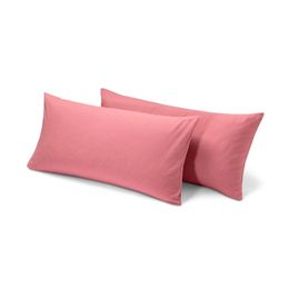 Tchibo - 2 Biber-Kopfkissenbez&uuml;ge - ros&eacute;