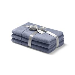 Tchibo - 3 Premium-G&auml;stehandt&uuml;cher - blau