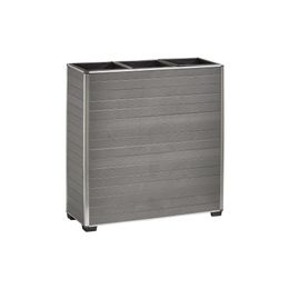 Tchibo - 2-in-1-Pflanzgef&auml;&szlig; und Raumteiler aus WPC - silber