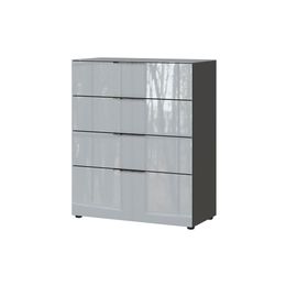 Tchibo - Kommode &raquo;Laholm&laquo; - 83x42x102cm - grau - Holz / Glas