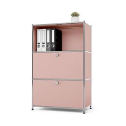 Tchibo - Kommode Metall &raquo;Cn3&laquo; mit 2 Klappenf&auml;chern - 77x40x120,5cm - chrom - Stahl / Aluminium / Kunststoff
