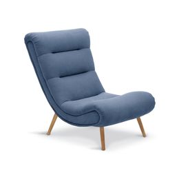 Tchibo - Relaxsessel &raquo;S&ouml;ren&laquo; - 72x100x93cm - blau - Polyester / Buchenholz / Holz
