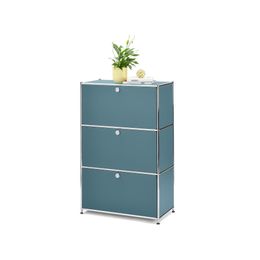 Tchibo - Kommode &raquo;Cn3&laquo; mit 3 Klappf&auml;chern - 77x40x120,5cm - chrom - Stahl / Aluminium / Kunststoff