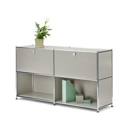 Tchibo - Sideboard &raquo;Cn3&laquo; mit 2 versetzbaren Klappf&auml;chern - 152x40x82,5cm - chrom -