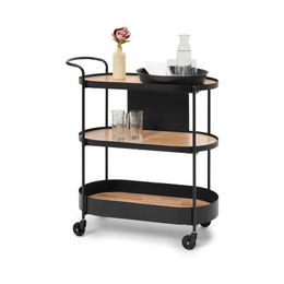 Tchibo - Servierwagen mit Tablett - 85x39,7x96cm - schwarz - Rubberwood-Holz / Stahl