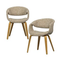 Tchibo - Woood Esszimmerstuhl &raquo;Yossi&laquo; mit naturfarbenem Holzfu&szlig; - 57x57x78cm - braun - Holz / Polyester