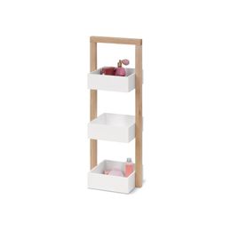Tchibo - Standregal mit 3 Stauraum-K&auml;sten - 29x23x78cm - braun - Eschen-Massivholz / Holz