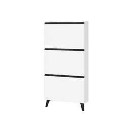 Tchibo - Schuhschrank &raquo;Kipper&laquo; - 67x19x139cm - wei&szlig; - Holz / Aluminium