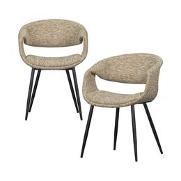 Tchibo - Woood Esszimmerstuhl &raquo;Yossi&laquo; mit Metallfu&szlig; - 57x57x78cm - schwarz - Metall / Polyester