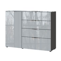Tchibo - Sideboard &raquo;Laholm&laquo; - 134x42x102cm - grau - Holz / Glas
