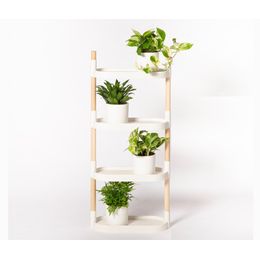 Tchibo - Blumenregal mit 4 Ablagen - 47x20x10cm - wei&szlig; -