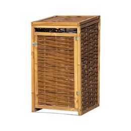 Tchibo - M&uuml;lltonnenbox - 70x83x132cm - braun - Kiefernholz