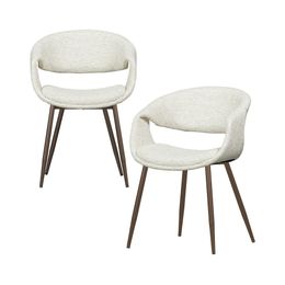 Tchibo - Woood Esszimmerstuhl &raquo;Yossi&laquo; mit Metallfu&szlig; - 57x57x78cm - naturfarben - Metall / Polyester