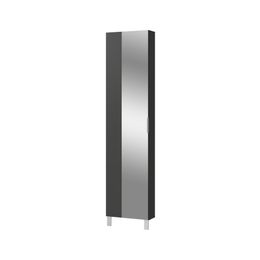 Tchibo - Schuhschrank mit Spiegel - 48x19x201cm - silber - Holz / Glas