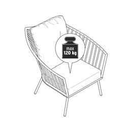 Tchibo - Relax-Sessel mit Textilgeflecht - 80x80x82,5cm - schwarz -