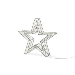 Tchibo - 3D-LED-Stern - 52x12x48cm - silber - Edelstahl / Kunststoff