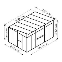 Tchibo - Ger&auml;tehaus - 393x295x242,5cm - grau -